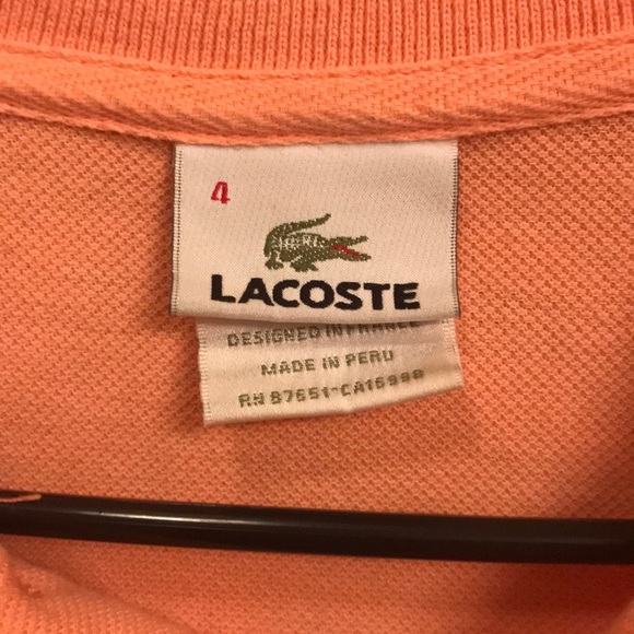 Lacoste | Shirts | Mens Orange Lacoste Polo | Poshmark
